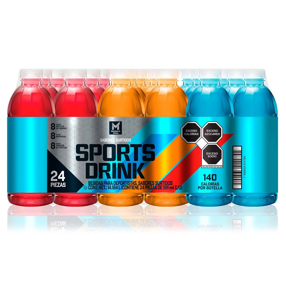 Bebida Para Deportistas Member's Mark Sabores Surtidos 24 pzas de 591 c ...